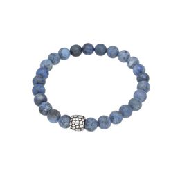 Firetti Armband &raquo;Schmuck Geschenk Armschmuck Armband Heilstein Edelstein Kugeln&laquo; mit Dumortierit edelstahlfarben-schwarz-blau + blau 18 cm...