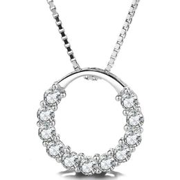 Firetti Kette mit Anhänger »Schmuck Geschenk Silber 925 Halsschmuck Halskette Venezianer Kreis« Made in Germany - mit Kristallstein (synth.)...