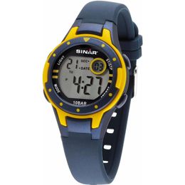 SINAR Chronograph &raquo;XE-52-2&laquo; Armbanduhr, Quarzuhr, Kinderuhr, Digitaluhr, Schulanfang, Geschenkidee blau Sportlicher Kinderchronograph
