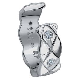 Firetti Ohrklemme »Schmuck Geschenk Silber 925 Ohrschmuck glitzernd« mit Zirkonia (synth.) silberfarben-kristallweiß + kristallweiß 10 mm Voll im...