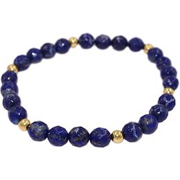 Firetti Armband »Schmuck Geschenk Armschmuck Armkette Edelstein Perlen« Made in Germany - mit Lapislazuli, Hämatit blau-goldfarben +...