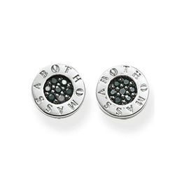 Thomas Sabo Paar Ohrstecker »Classic Pavé Schwarz, Classic Pavé Weiß, H1547-051-11, H1547-051-14« mit Zirkonia (synth.) silberfarben-schwarz +...