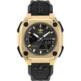 adidas originals Chronograph »CITY TECH ONE« Armbanduhr, Quarzuhr, Herrenuhr, analog, digital schwarz-goldfarben Imposanter Herrenchronograph