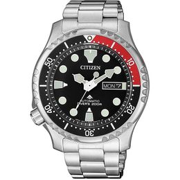 Citizen Automatikuhr »Promaster Mechanical Diver« Armbanduhr, Herrenuhr, Damenuhr, Taucheruhr, bis 20 bar wasserdicht silberfarben-schwarz Sportive...