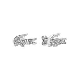 Lacoste Paar Ohrstecker &raquo;Schmuck Edelstahl Ohrrschmuck Ohrringe CROCODILE&laquo; mit Glasstein edelstahlfarben + transparent Moderne Ohrringe der Marke...