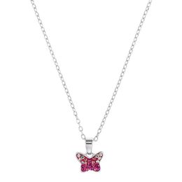 Prinzessin Lillifee Kette mit Anhänger »Schmetterling, 2034009« mit Preciosa Crystal silberfarben-weiß-rosa-pink Tierische Mädchen Halskette von...