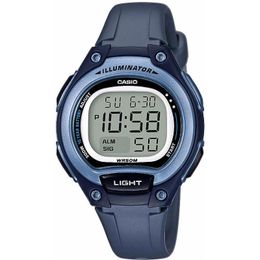 CASIO TIMELESS COLLECTION Chronograph Quarzuhr, Armbanduhr, Digitaluhr, Jugendliche, Geschenkidee, Geburtstag rauchblau Sch&ouml;ner Chronograph f&uuml;r Kinder