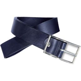 Silbergift Damen Lederg&uuml;rtel mit silberfarbener Schlie&szlig;e blau