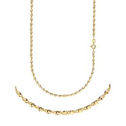 Firetti Collierkettchen »Schmuck Geschenk Gold 333 oder 585 Halskette Singapurkette diamantiert« Made in Germany gelbgoldfarben 36 Diese Basic...