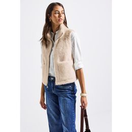 Street One Fellimitatweste Aufgesetzte Taschen pastel sand 40 40 Fake Fur Weste von Street One