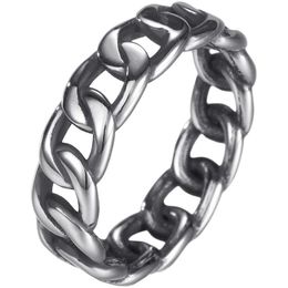 Firetti Fingerring »Schmuck Geschenk Edelstahl Ring Damenring Herrenring Panzerkette Color« edelstahlfarben 57 Stylischer Ring im colorierten...