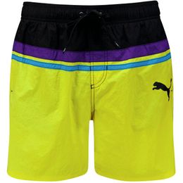 Puma Herren Puma Badeshorts mit Rei&szlig;verschluss an der Seite gelb S, N-Gr
