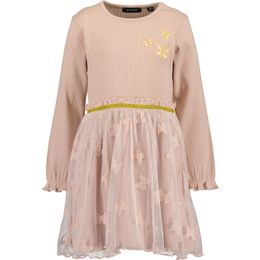 Jerseykleid Blue Seven, Mädchen, Gr. 116, N-Gr, rosa, Sweatware, Obermaterial: 95% Baumwolle, 5% Elasthan, unifarben, regular fit knieumspielend, Rundhals, gewellter Abschluss mit Gummizug, Kleider, mit toll gemustertem Tüll-Überrock