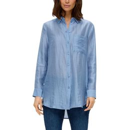 s.Oliver Longbluse mit semitransparenter Musterstruktur blue 42 42 Longbluse aus Lyocellmix von s.Oliver