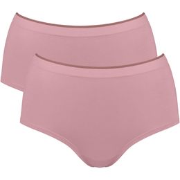 High-Waist-Slip Sloggi "GO Sense", Damen, Gr. L, rosa (tea rose), Single Jersey, Obermaterial: 89% Modal, 11% Elasthan, Unterhosen, Santoni Rundstrick