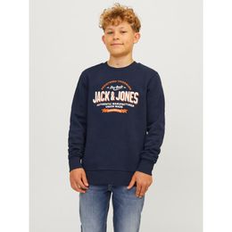 Jack & Jones JACK & JONES JUNIOR Sweatshirt »JJELOGO SWEAT CREW 2 COL 24/25 NOOS JNR« Navy Blazer 176 176 Sweater von Jack & Jones Junior