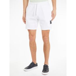 Tommy Hilfiger Sweatshorts »FLAG LOGO BADGE SWEATSHORTS« Mit Tasche an der Seite White S - N-Gr N-Gr S Kurze Hose von Tommy Hilfiger Menswear