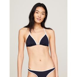 Tommy Hilfiger Swimwear Triangel-Bikini-Top &raquo;TRIANGLE RP&laquo; mit kontrastfarbenen Details desert sky S (36) - N-Gr N-Gr S (36) Triangel-Bikini-Top von...