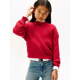 Tommy Hilfiger Strickpullover »CABLE SWEATER« Kinder bis 16 Jahre Ruby Rhubarb 5 (110) 5 (110) Pullover von Tommy Hilfiger für Mädchen
