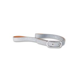 Silbergift Damen Lederg&uuml;rtel mit Glitzeroberfl&auml;che silber