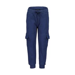Blue Seven Sweathose mit aufgesetzten Cargotaschen am Bein DK BLAU 104 - N-Gr N-Gr 104 Bequeme Sweat-Cargohose von Blue Seven