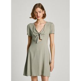 Pepe Jeans Sommerkleid »NANI« mit Knotendetail am Ausschnitt WASHED GREEN XL - N-Gr N-Gr XL Kurzarm und leichtes Tragegefühl durch 100% Viskose