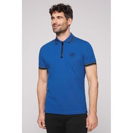 CAMP DAVID Poloshirt mit Print am Kragen urban blue XXL XXL Sportives Poloshirt von CAMP DAVID