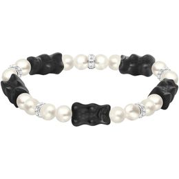 Thomas Sabo Armband »x HARIBO Schmuck: Perlenarmband mit Goldbären« mit Kristallglas, Zirkonia (synth.) - mit Süßwasserzuchtperle...