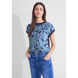 Street One Shirttop mit Muster intense aqua 46 46 Modisches T-Shirt von Street One