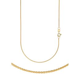 Firetti Collierkettchen »Schmuck Geschenk Gold 333 o. 585 Halskette Fuchsschwanzkette dreifach« Made in Germany gelbgoldfarben 40 Diese Basic Kette...