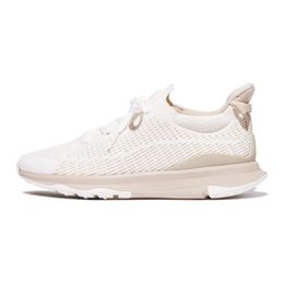 fitflop Slip-On Sneaker »VITAMIN FFX KNIT SPORTS SNEAKERS« mit aufgesetzter Schnürung, Freizeitschuh, Halbschuh, Schlupfschuh weiß-beige 38 38...