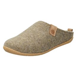 Rohde Pantoffel »TIVOLI« Hausschuh, Clog, Homeslipper mit herausnehmbarer Innensohle beige-meliert 36 36 Wohlfühl-Pantoffel mit seitlichem R-Label