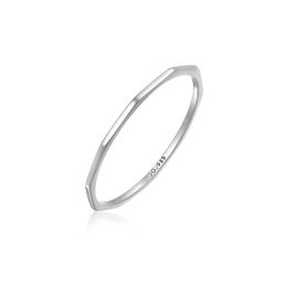 Elli Premium Fingerring »Stapelring 585 Weißgold« Silber 58 mm Ring für Damen strahlt Eleganz und Stil aus