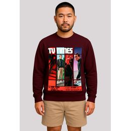 Sweatshirt F4NT4STIC "TV Times Patrick McGoohan The Prisoner 1967 Cover", Herren, Gr. XL, maroon, Obermaterial: 80% Baumwolle, 20% Polyester, regular fit, Rundhals, ohne B&uuml;ndchen, Sweatshirts Sweatshirt, Premium Qualit&auml;t