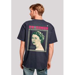 T-Shirt F4NT4STIC "TV Times Queen Elizabeth II 1957 Cover", Herren, Gr. L, blau (navy), Obermaterial: 100% Baumwolle, oversize, Rundhals, ohne Bündchen, Shirts T-Shirt, Premium Qualität