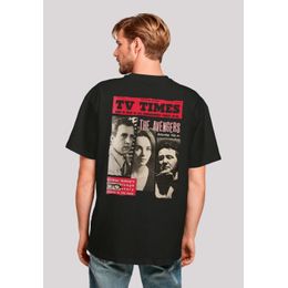 T-Shirt F4NT4STIC "TV Times The Avengers 1961 Cover", Herren, Gr. L, schwarz, Obermaterial: 100% Baumwolle, oversize, Rundhals, ohne B&uuml;ndchen, Shirts T-Shirt, Premium Qualit&auml;t