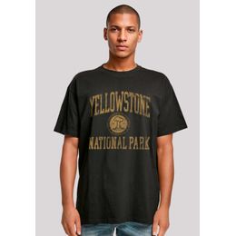 T-Shirt F4NT4STIC "US National Parks Yellowstone Wyoming", Herren, Gr. M, schwarz, Obermaterial: 100% Baumwolle, oversize, Rundhals, ohne Bündchen, Shirts, Premium Qualität