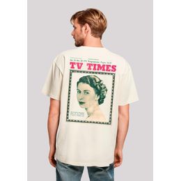 F4NT4STIC Herren T-Shirt "TV Times Queen Elizabeth II 1957 Cover"sand, Gr. XS, Obermaterial: 100% Baumwolle, Shirts, Premium Qualit&auml;t