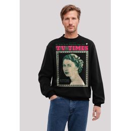 Sweatshirt F4NT4STIC "TV Times Queen Elizabeth II 1957 Cover", Herren, Gr. S, schwarz, Obermaterial: 80% Baumwolle, 20% Polyester, regular fit, Rundhals, ohne Bündchen, Sweatshirts, Premium Qualität