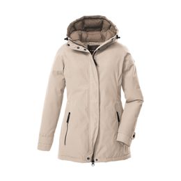 G.I.G.A. by Killtec Funktionsjacke "GW 23 WMN JCKT", Damen, Gr. 44, beige (hellbeige), Obermaterial: 88% Polyester, 12% Baumwolle;Futter: 100% Polyester;Füllung: 100% Polyester, G.I.G.A. DX BY KILLTEC, Jacken Funktionsjacke, Wasserdichte, atmungsaktive Damenjacke mit verstellbarer Kapuze, Topseller