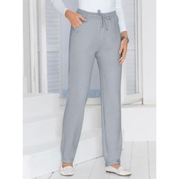 Jerseyhose Classic Basics, Damen, Gr. 20, Kurzgr&ouml;&szlig;en, grau (grau, meliert), 70% Baumwolle, 30% Polyester, meliert, lang, Hosen Jerseyhose