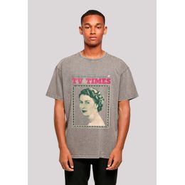 F4NT4STIC Herren T-Shirt "TV Times Queen Elizabeth II 1957 Cover"asphalt, Gr. M, Obermaterial: 100% Baumwolle, Shirts, Premium Qualit&auml;t