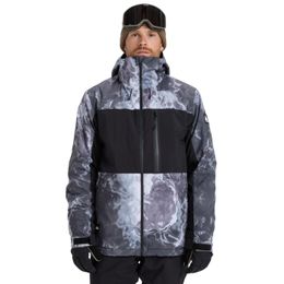 Snowboardjacke Quiksilver "Sycamore Printed", Herren, Gr. L, thermostamp grayscale, 55% Polyester, 45% Polyester, Jacken