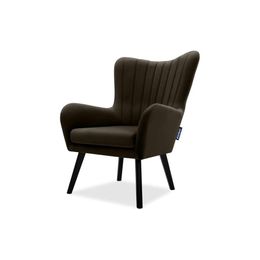 KONSIMO Sessel Gadi braun Maße (cm): B: 76 H: 100 Sessel & Hocker > Sessel nach Material > Stoff Sessel » Sofa DE