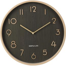 Koopmann Wanduhr mit Holzoptik EH