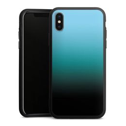 DeinDesign iPhone X Handy Premium Silikon Hülle Handyhülle schwarz Case Two-Tone Black Ombre Silikon Premium Case