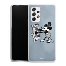 DeinDesign Galaxy A53 5G Handy Silikon Hülle Case transparent Handyhülle Vintage Mickey Mouse Maritim Silikon Case