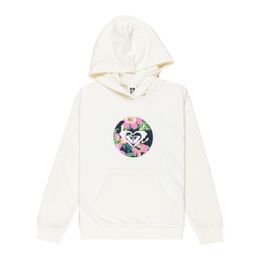 Roxy Mädchen Hoodie "Rg Surf Hibiscus", beige, Gr. 12, 60% Baumwolle, 40% Polyester, Sweatshirts