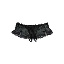 Damen Stringpanty-Ouvert, Petite Fleur Gold, Gr. 48, schwarz, Spitze, Obermaterial: 90% Polyamid, 10% Elasthan, Unterhosen, aus Vollspitze