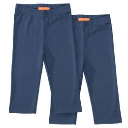 STACCATO M&auml;dchen Caprihose, blau, Basic, Gr. 104, unifarben, Oberstoff: 95% Baumwolle, 5% Elasthan., Hosen, Doppelpack